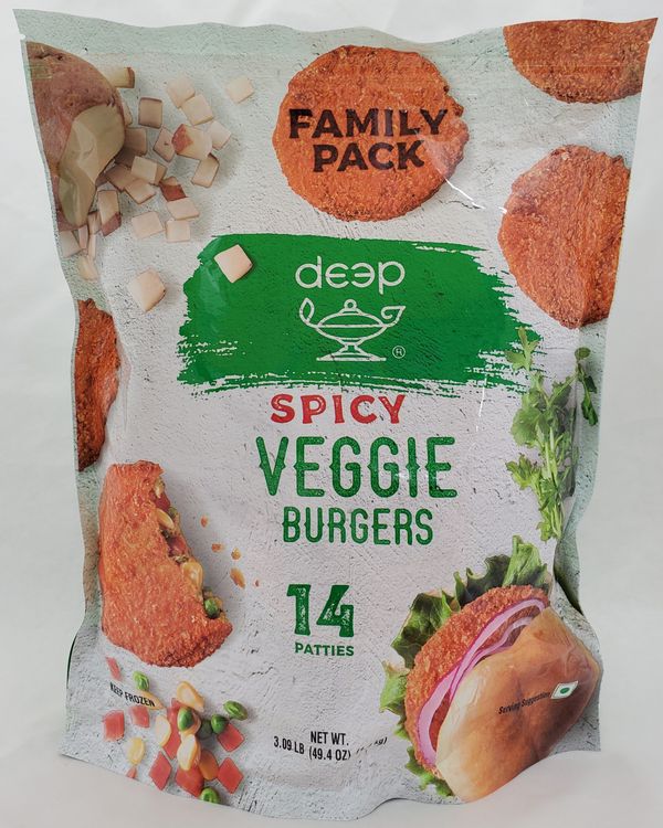 Deep Spicy Veggie Burger 14Pcs Frozen 1.4Kg